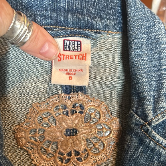 Faded Glory | Jackets & Coats | Refurbished Tea Stained Lace Jean ...